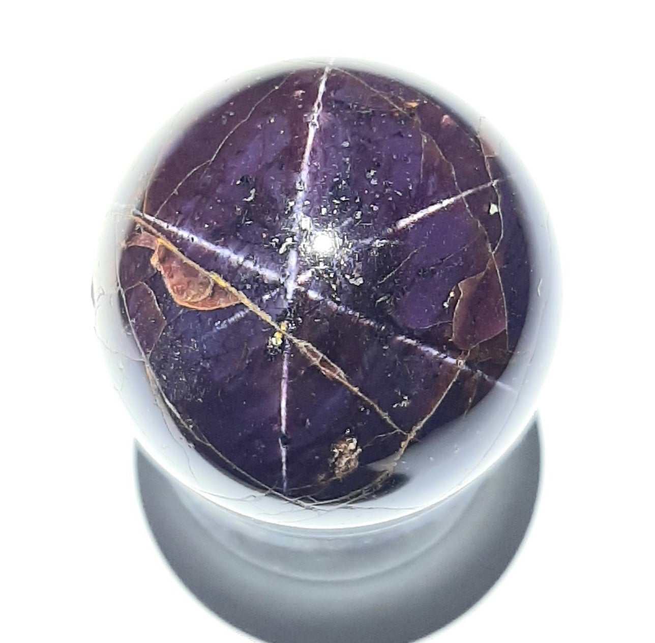 Idaho Huckleberry Star Garnet Sphere 6-ray, 29.7mm, 286cts ...